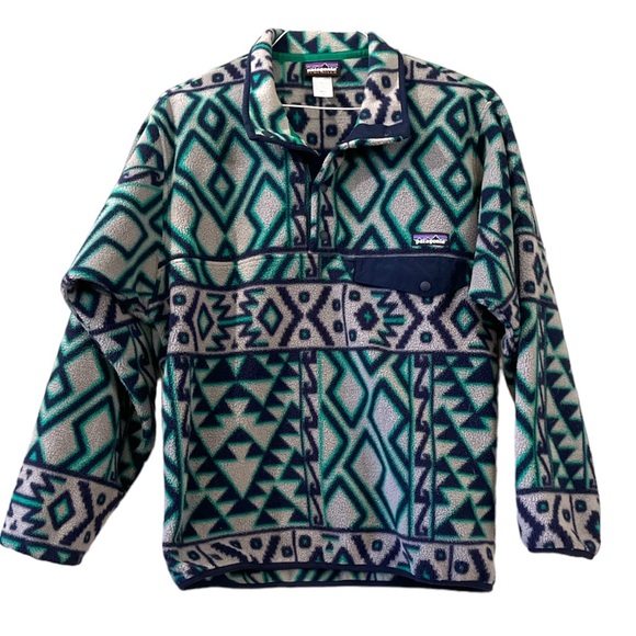 Patagonia | Jackets & Coats | Patagonia Synchilla Tbutton Aztec Fleece ...